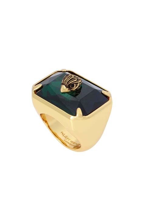 Kurt Geiger Eagle Head Stone Cocktail Ring Editorialist