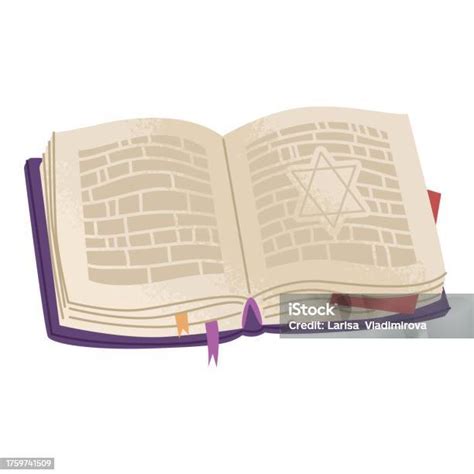 거룩한 책 토라 전통적인 유대인 명절인 하누카를 기념합니다 가족의 가치와 종교 의식 인사말 카드 또는 초대장 흰색 배경에 분리된