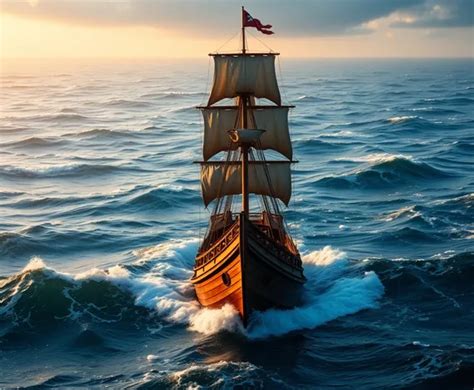 Pirate Ship Front View Image Free Ai Generator Makepix