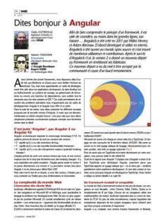 Dites bonjour à Angular