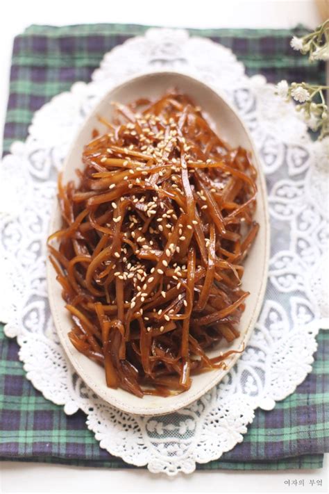 우엉조림 만드는 법 봉스표 쫀득한 우엉조림 레시피 우엉채조림 김밥우엉조림 우엉요리 네이버 블로그
