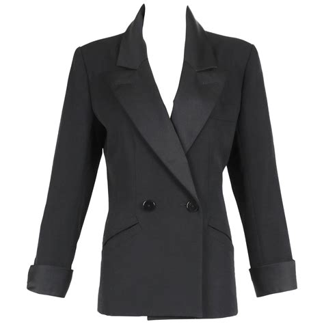 Iconic Yves Saint Laurent Ysl Black Le Smoking Tuxedo Jacket Blazer At