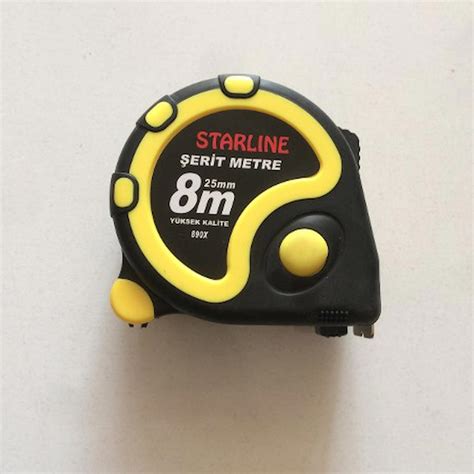 STARLİNE 890X 8 25 MM YÜKSEK KALİTE ÇELİK ŞERİT 8 METRE 1 KUTU 6 ADET