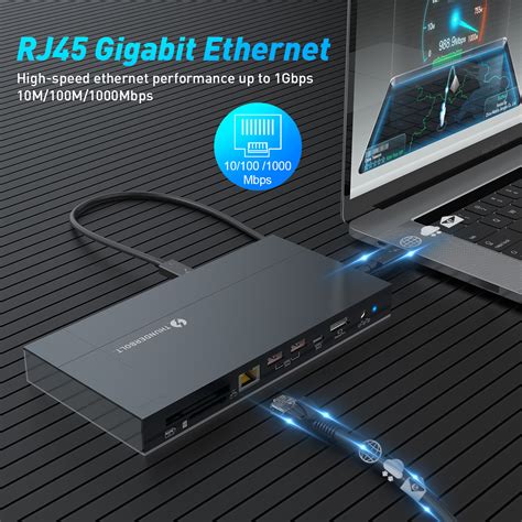 Thunderbolt Gbps Port Usb C Type Hub Rocketeck