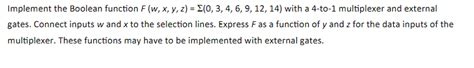 Solved Implement The Boolean Function Chegg