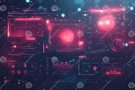 Futuristic Digital Interface Showcasing Data Analysis And Visualization