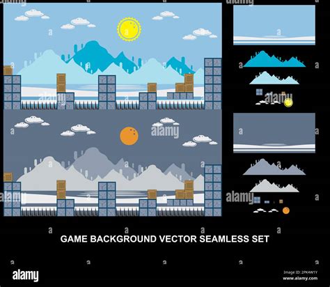 Game Background Vector Seamless Set Stock Vector Image And Art Alamy