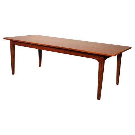 Large 19th Century Cherry Wood Refectory Table With A Width Of 98cm For