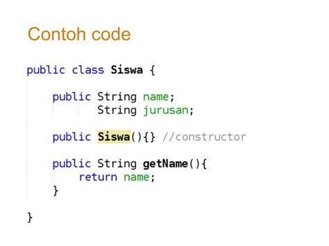 Konsep Class And Object Ppt