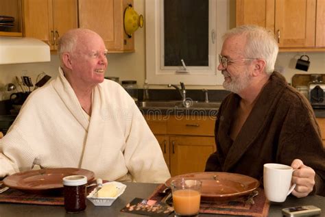 Mature Gay Couple Stock Image Image Of Pasta Middle