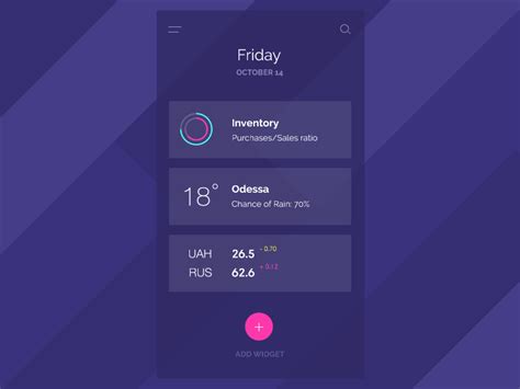 Widgets Interactive Design Interactive App Layout