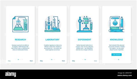 Scientific Knowledge Laboratory Research Vector Illustration Ux Ui Onboarding Mobile App Page