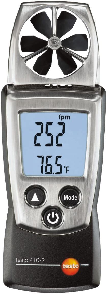 Testo 410-2 NTC, Rotary Vane 20m/s Max Air Velocity, Air Velocity ...