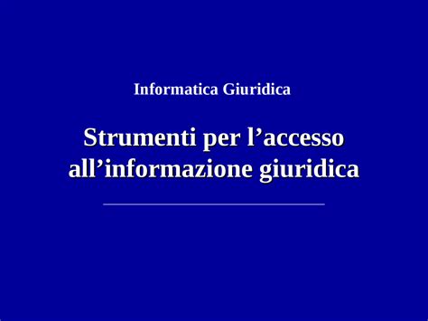 Lide Informatica Giuridica Docsity