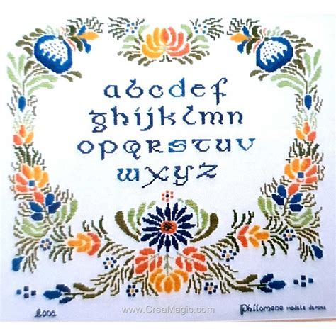 Modèle broderie bouquet de quimper Philomene