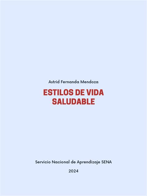 Infografía Estilos De Vida Saludable Ga1 230101507 Aa2 Ev01 Estilos