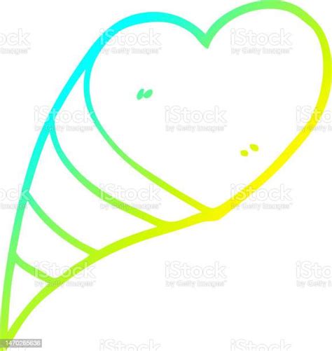 Dessin Au Trait Dégradé Froid Dun Dessin Animé Love Hearts Vecteurs