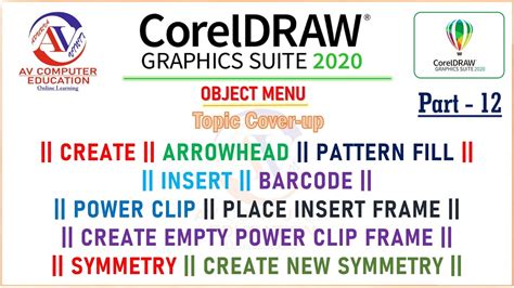 Coreldraw 2020 Tutorial Object Menu In Hindi Part 12 Youtube