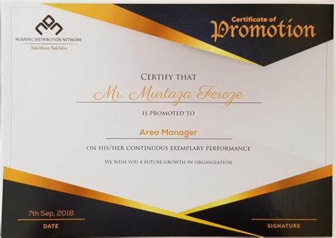 Murtaza Feroz On Linkedin Promotion Certificate 18 Comments