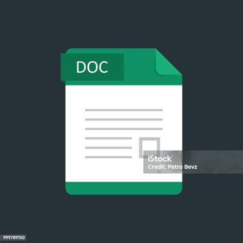 Doc 파일 형식 아이콘입니다 벡터 일러스트 레이 션 어두운 파란색 배경에 고립 그래픽 사용자 인터페이스에 대한 스톡 벡터 아트 및 기타 이미지 그래픽 사용자 인터페이스