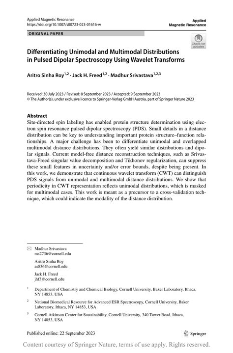 Differentiating Unimodal And Multimodal Distributions In Pulsed Dipolar