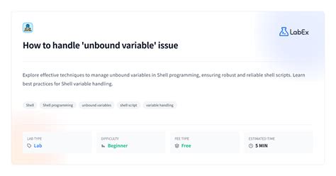 How To Handle Unbound Variable Issue Labex