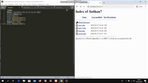 Mengimplementasikan Array Dipemrograman Php Youtube