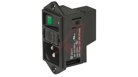 Dd1101111111 Schurter C14 Panel Mount Iec Connector Male 10a 250