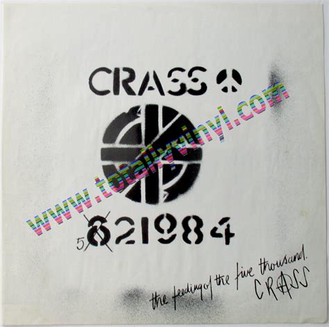 Totally Vinyl Records Crass The Feeding Of The Five Thousand Insert Lp