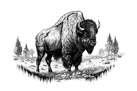 Premium Vector Buffalo Sketch Black Color In Sketch Style Vector