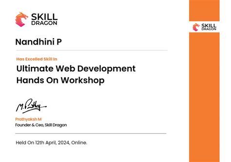 Nandhini P On Linkedin Webdevelopment Skilldragon