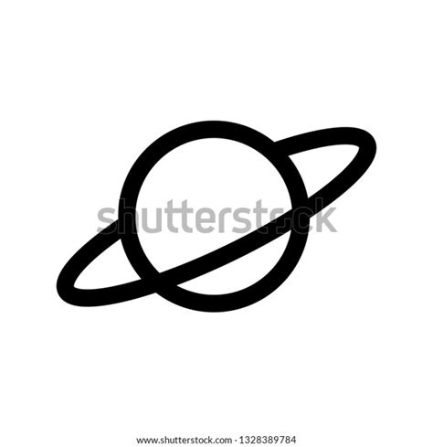 Planet Planetary Ring System Icon Vector Stock Vector Royalty Free