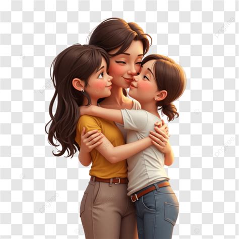 A Loving Embrace Between Two Friends Symbolizing Affection And