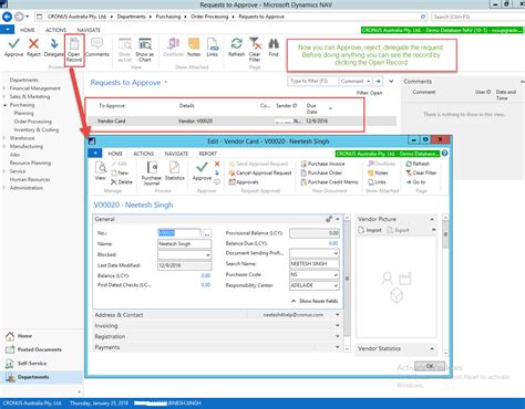 Microsoft Dynamics Nav By Binesh And Shilpa Vendor Approval Workflows Added In Nav 2017