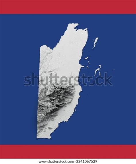 Belize Map Belize Flag Shaded Relief Stock Illustration 2241067529