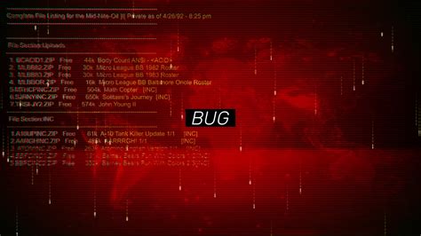 bug text on hacking background screen stock motion graphics sbv