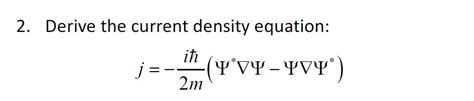 Solved Derive The Current Density