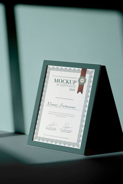 Premium Psd Diploma Frame Mockup Design