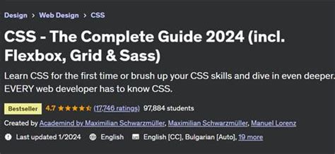 Css The Complete Guide 2024 Incl Flexbox Grid And Sass