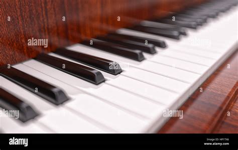 Piano Keyboard Closeup Music Background Concept 3d Illustration Stock