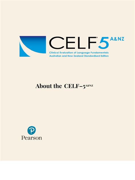 About The Celf 5 Aandnz Pdf Semantics Linguistics