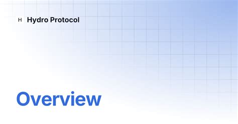 overview hydro protocol