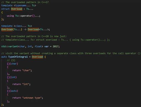 💡 Overload Pattern The Overload Pattern Is Used For Visiting The Value Held By A Stdvariant