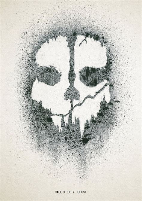 Call Of Duty Ghosts Skull Stencil
