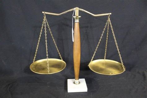 Brass And Marble Balancing Scale