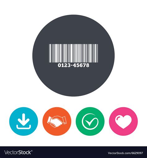 Bar Code Sign Icon Scan Code Symbol Royalty Free Vector
