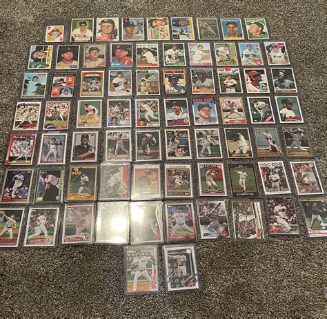 Red Sox Player From Every Year Of Topps Definitely Went Cheap On This But Was Still Fun To