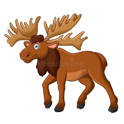 Moisés Feliz Con Cuernos Grandes Aislados En Fondo Blanco Stock De Ilustración Ilustración De