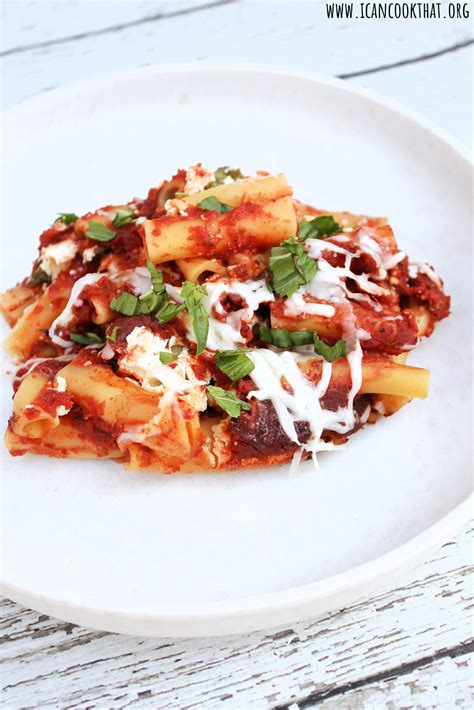 Slow Cooker Baked Ziti Recipe I Can Cook That