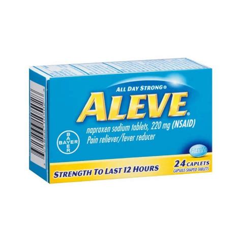 Aleve Pain Reliever Fever Reducer 200 Mg 24 Tablets Online In